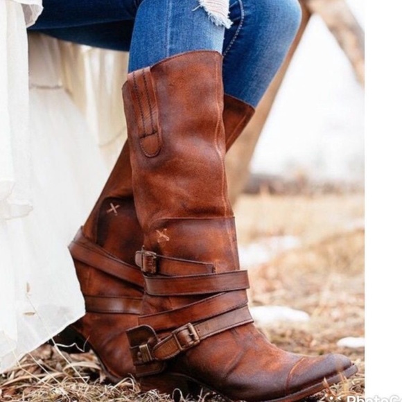 Freebird by Steven | Shoes | New Freebird By Steven Dakota Distressed Leather Brown Boots Size 7 ...